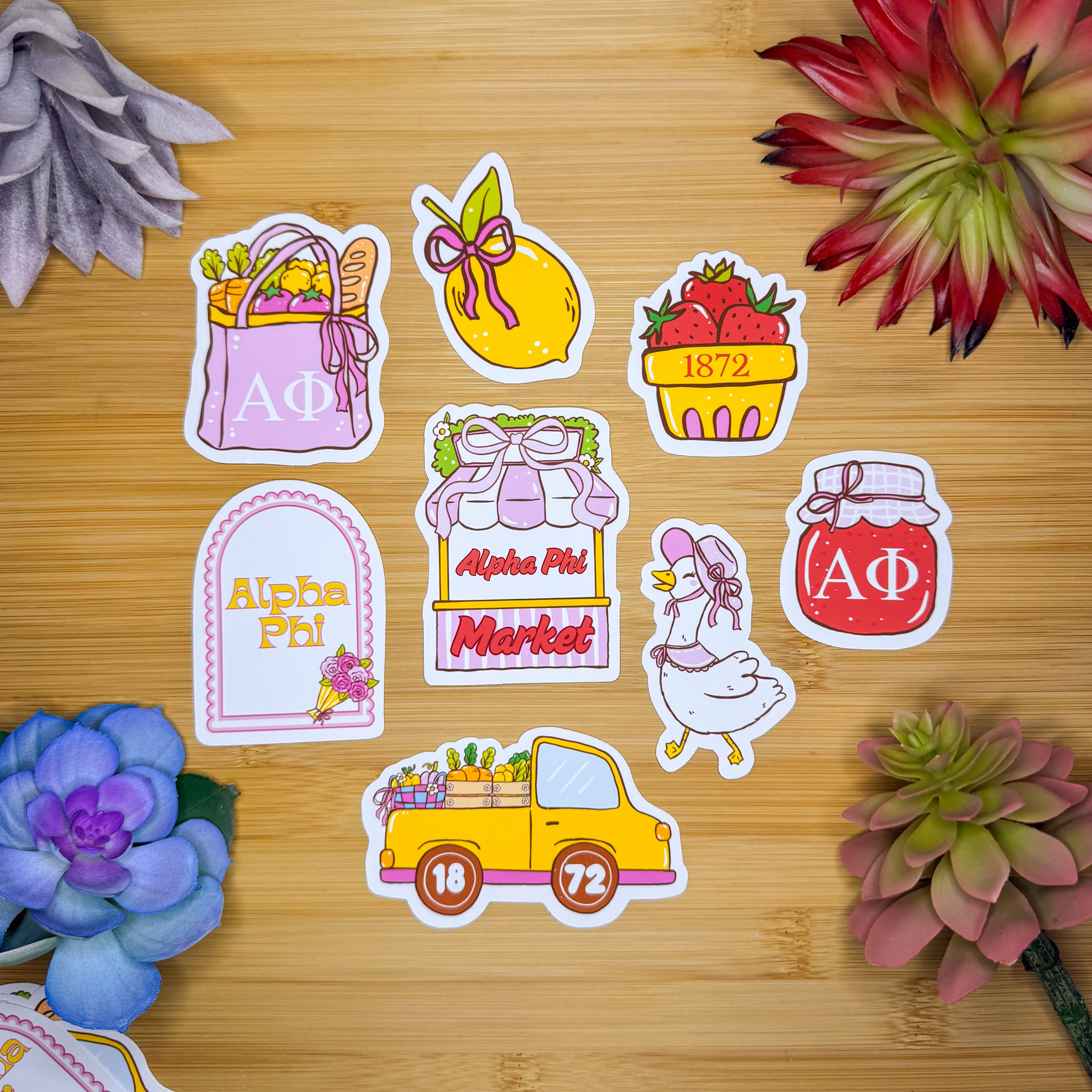 Alpha Phi Sticker Pack – Kali Bear Co.
